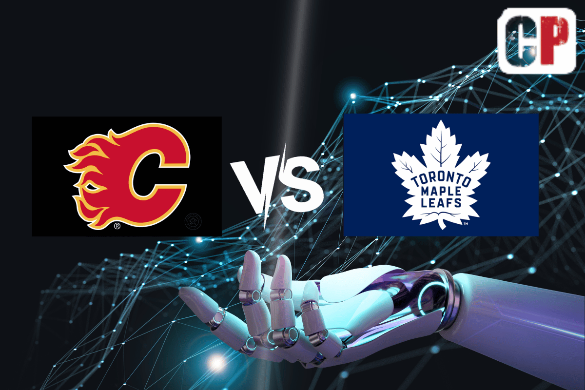 Calgary Flames at Toronto Maple Leafs AI NHL Prediction 111023