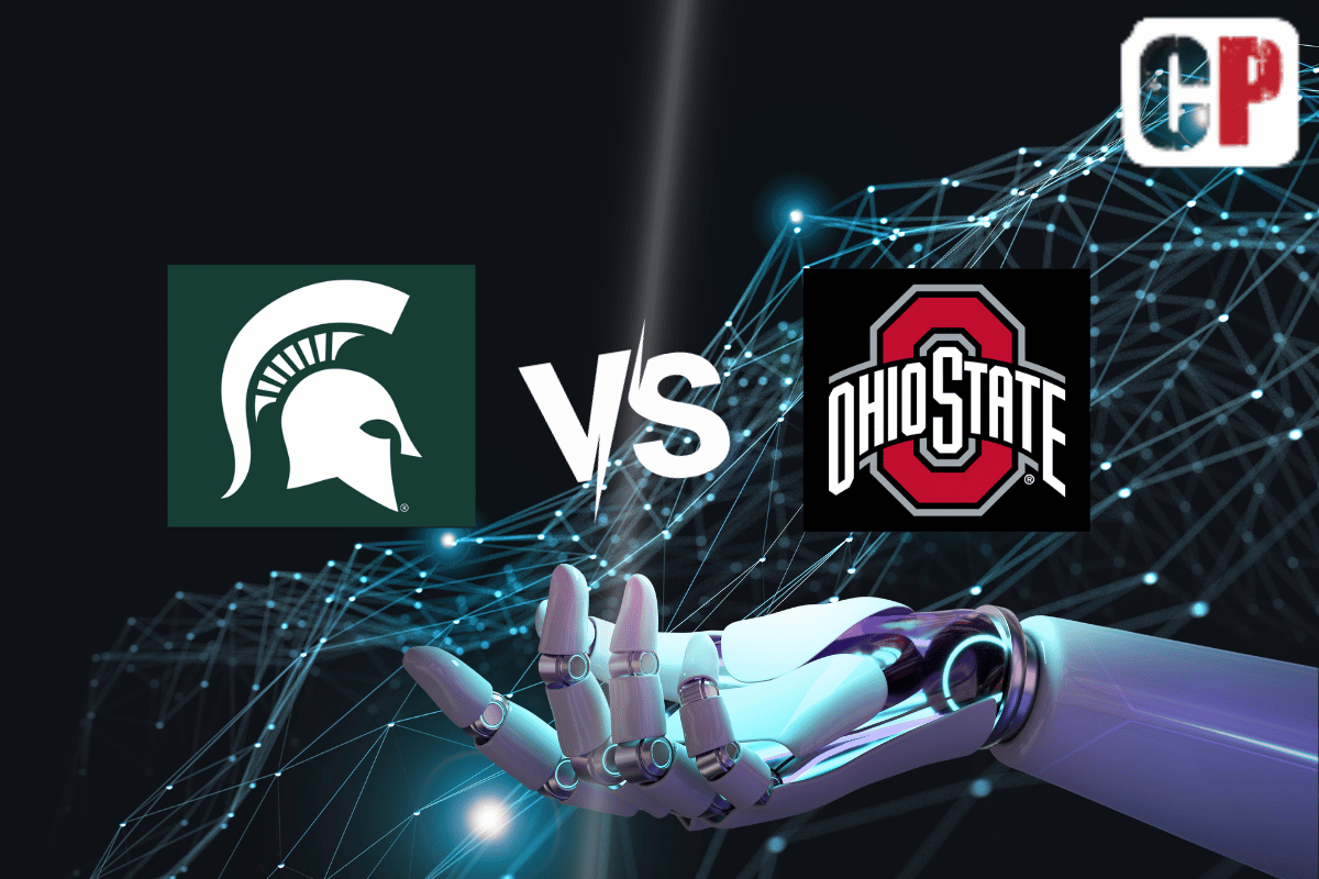Michigan State Spartans at Ohio State Buckeyes AI NCAA Prediction 111123